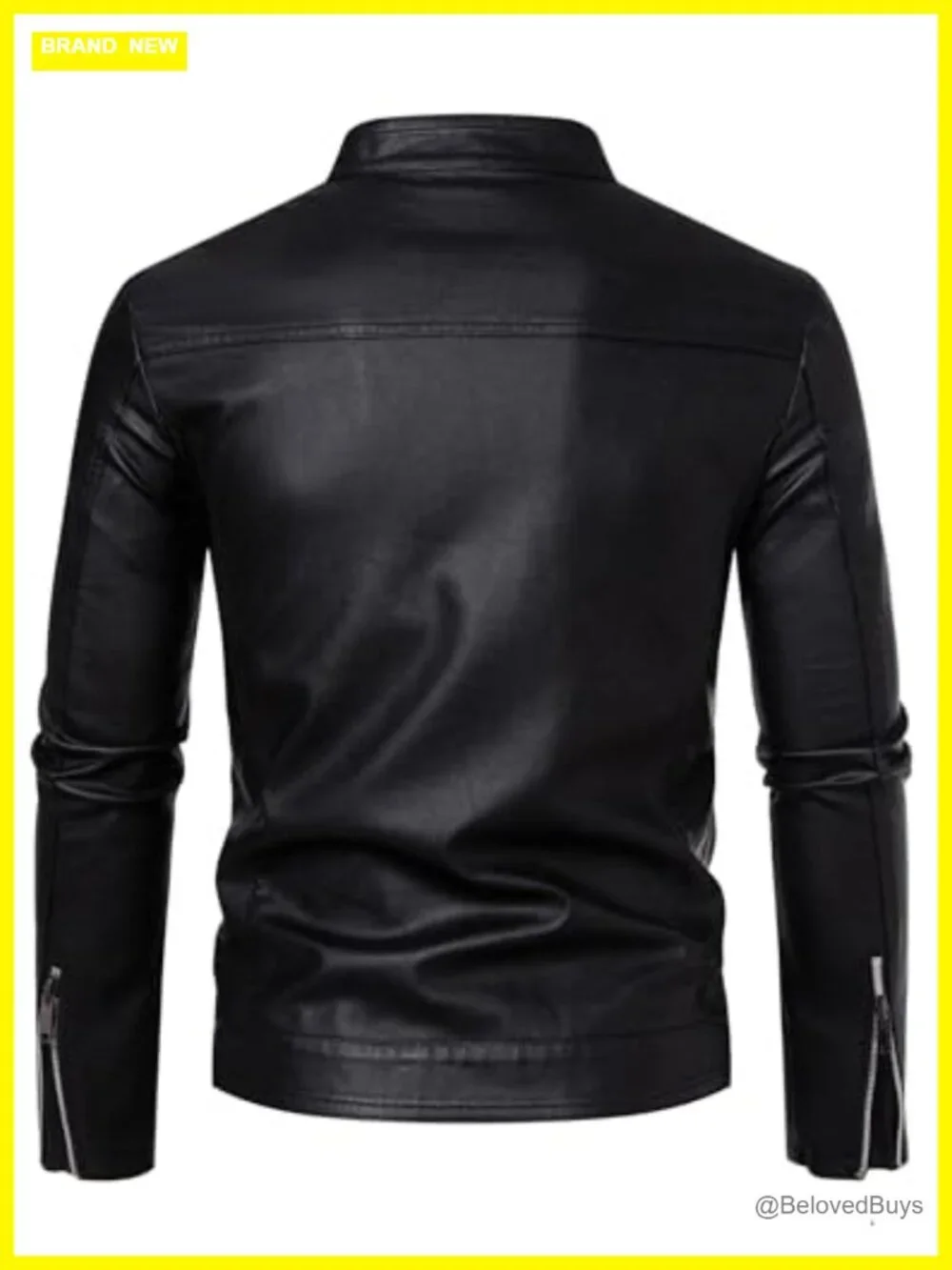 Other | Faux Leather Motorcycle Jacket Stand Collar Biker Coat | Poshmark